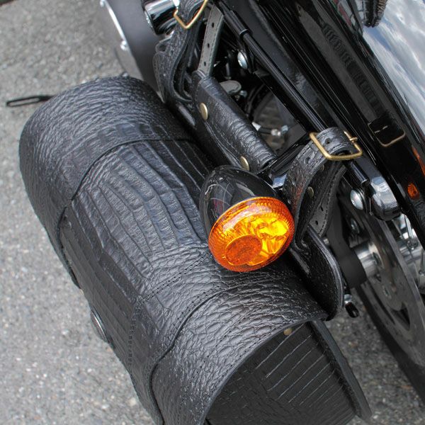 デグナー (DEGNER) SB-24CR-BK クロコダイル柄レザーサドルバッグ ブラック | バイクカスタムパーツ専門店 モトパーツ(MOTO PARTS)