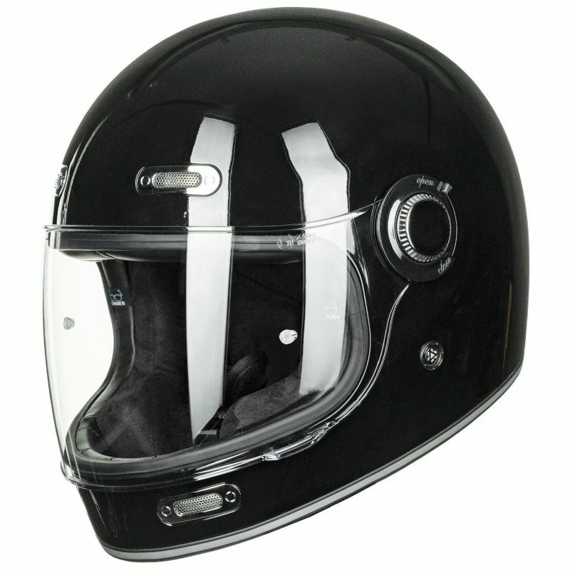 ILM フルフェイスヘルメット グロスブラック レトロ ネオクラシック "Z503" | バイクカスタムパーツ専門店 モトパーツ(MOTO ...