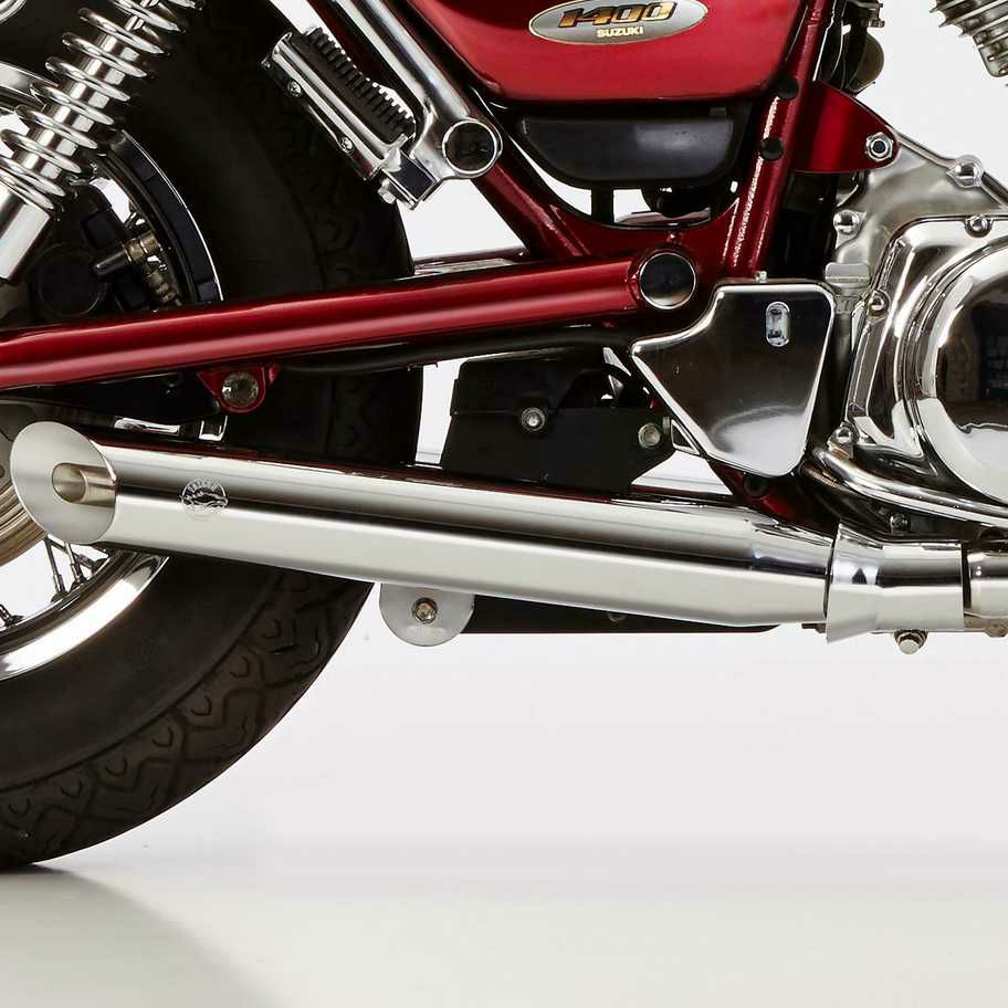 HONDA VT125 C Shadow (1999-2007) 右側1本出しサイレンサー(マニホールドx2付) Cromo Line ...